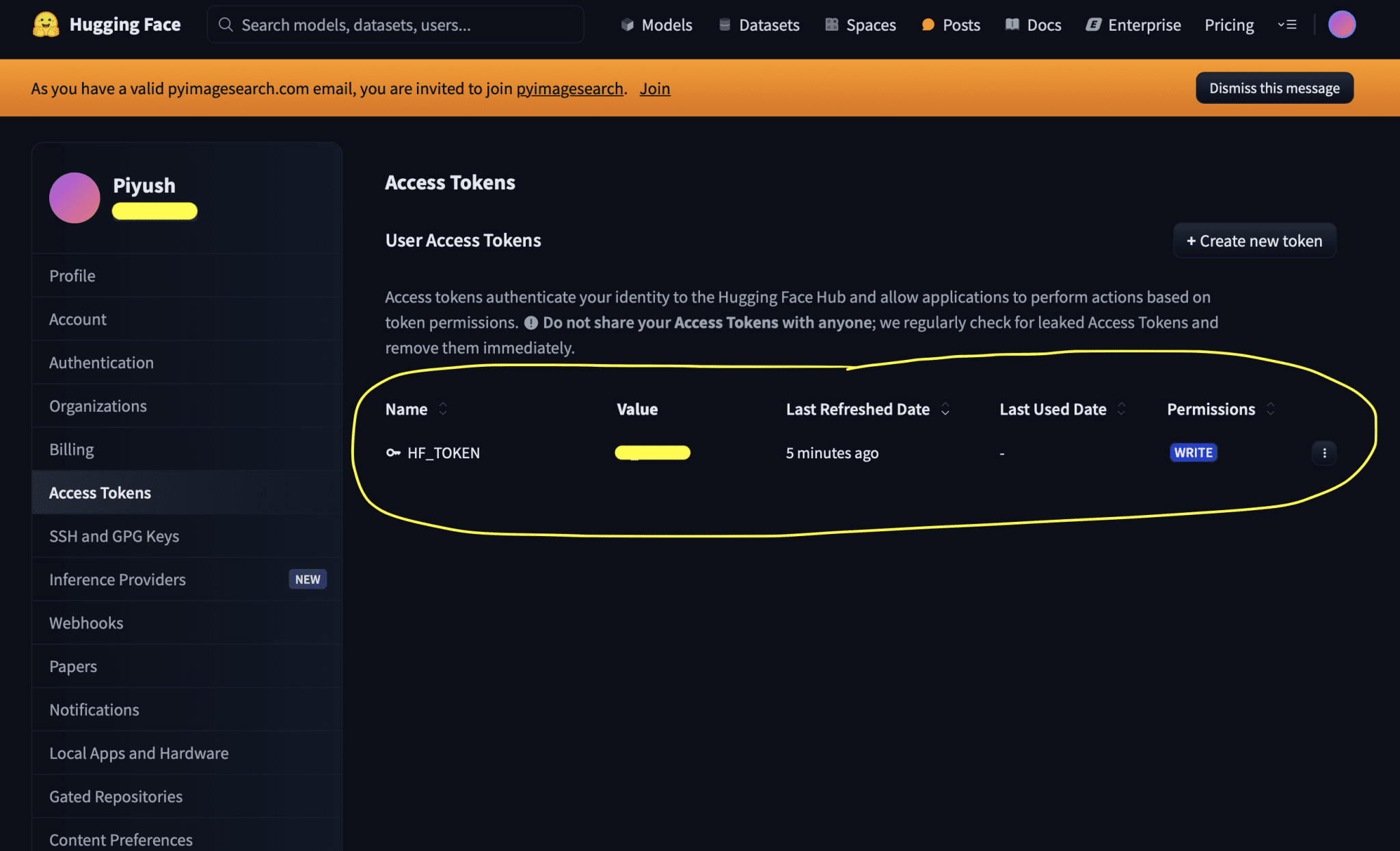 Configure Your Hugging Face Access Token in Colab Environment - PyImageSearch